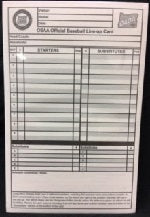 Baseball Line-Up Cards - 35 card per pack – OSAA Corner Store